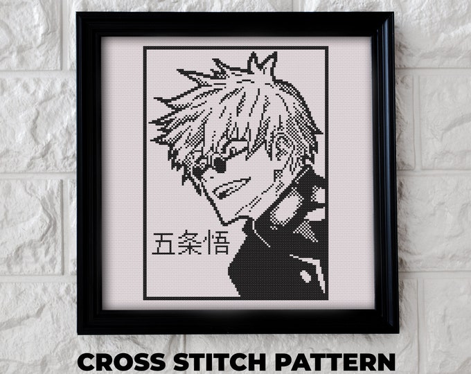 Sukuna Cross Stitch Pattern | Cross Stitch Template Sukuna Ryomen From ...