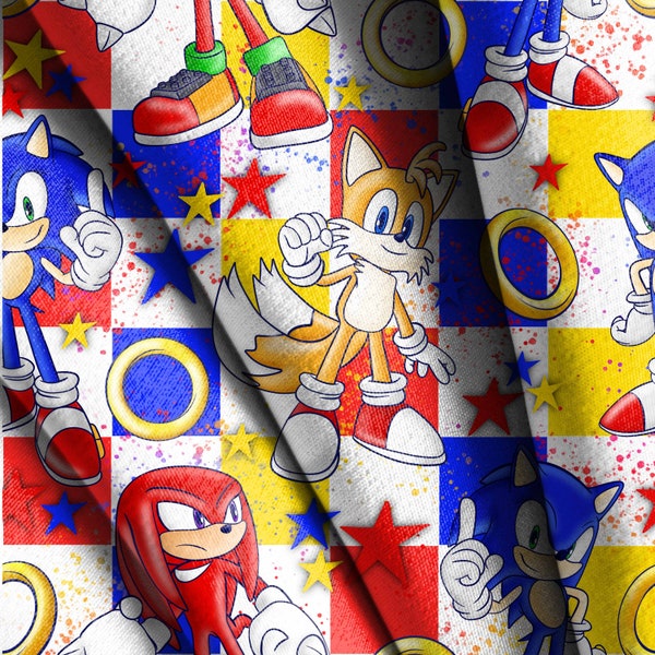 Sonic hedgehog bullet fabric - Etsy.de