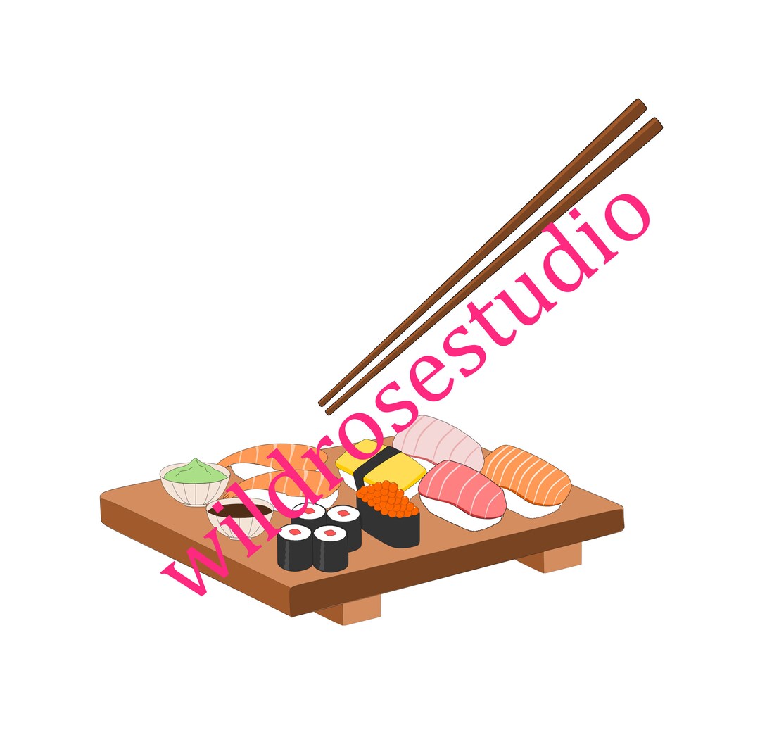 Sushi Platter Svg Png Pdf Eps Dxf - Etsy