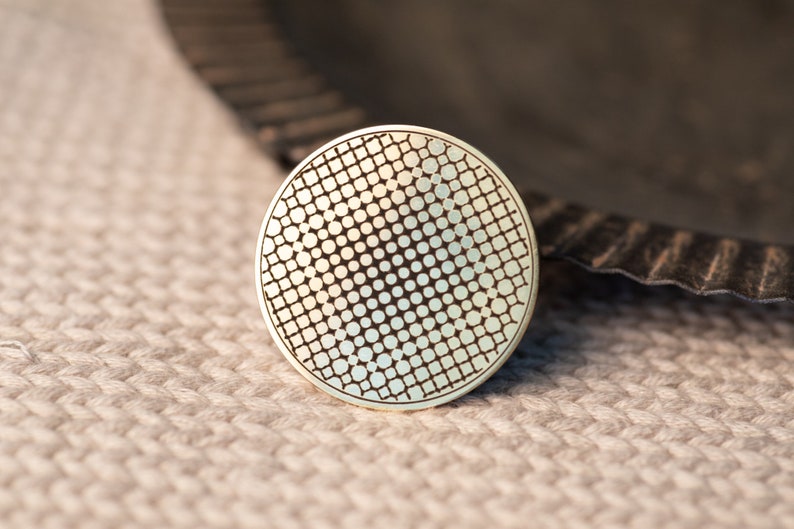 Geometric Haptic Brass Coin EDC Worry Coin Fidget Coin | Etsy