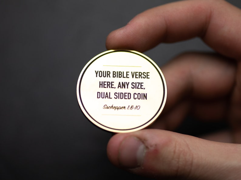 Custom Bible/religious Verse Coin - Customizable Quote/verse Coin - Etsy