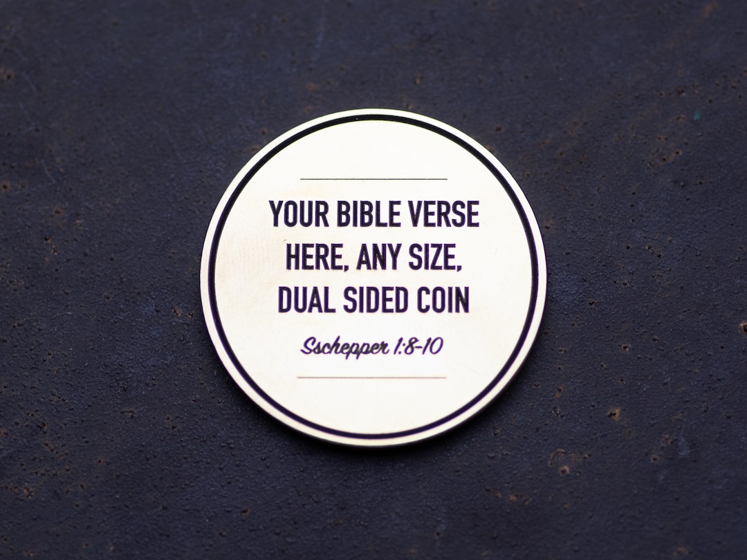 Custom Bible/religious Verse Coin - Customizable Quote/verse Coin - Etsy
