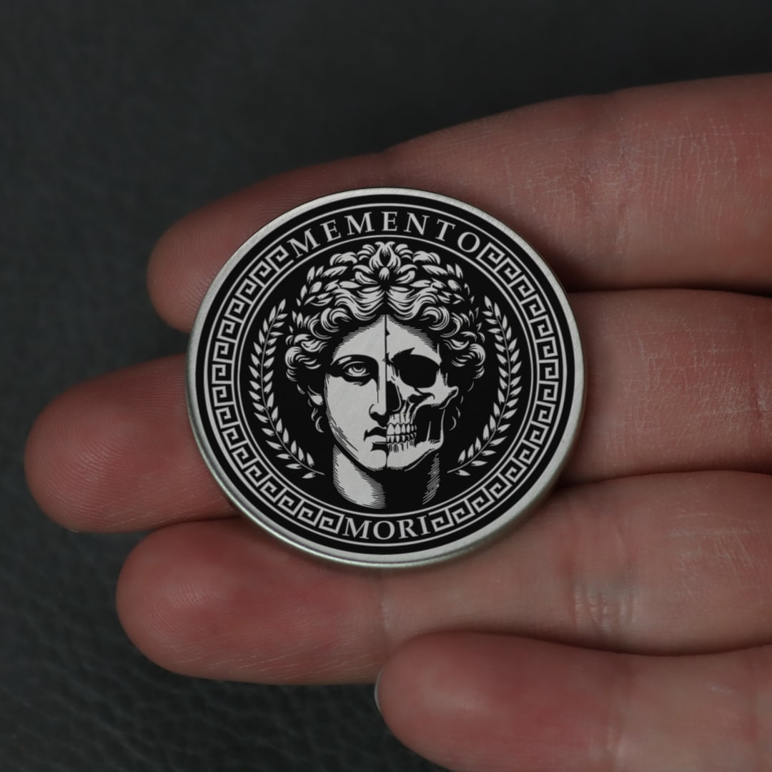 Memento Mori Challenge Coin - EDC Coin - Fathers Day Gift - Boyfriend ...