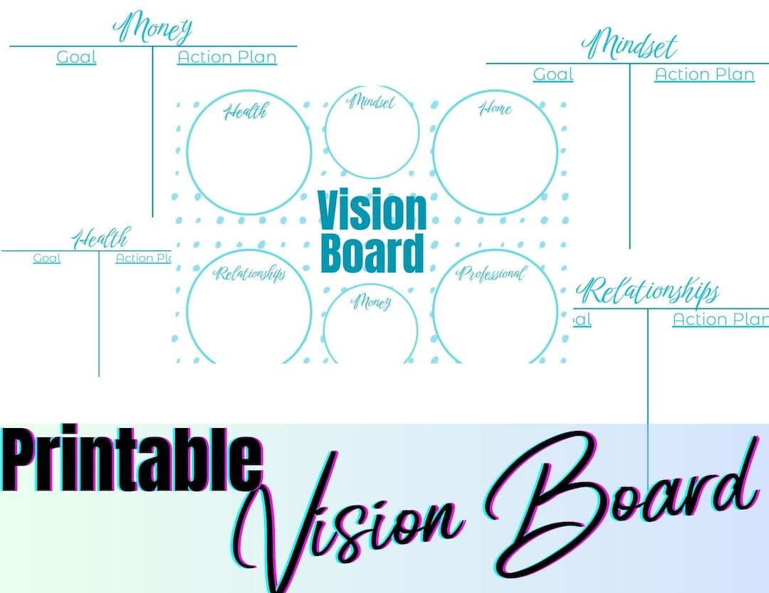 Vision Board Instant Download Digital Vision Board Goal Planning - Etsy
