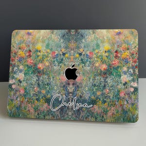 Floral Art Aesthetic Hard Cover MacBook Case, MacBook Pro 16 Mac M1 M2 ...