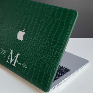 Dark Green Crocodile Pattern MacBook Case, MacBook Pro 14 2021, MacBook ...