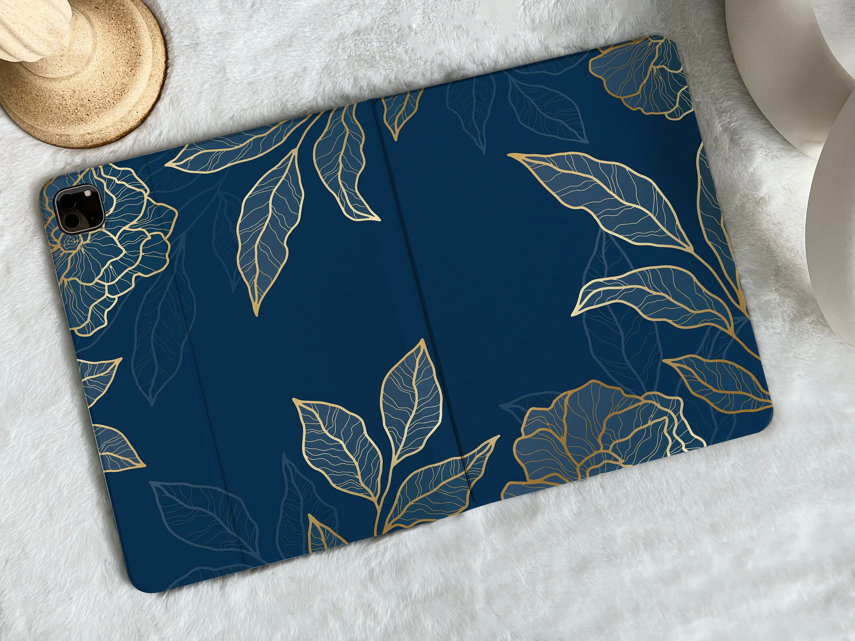 Royal Blue Leaves Ipad Case New Ipad Air 5 2022 Ipad Pro - Etsy