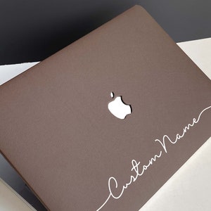 Deep Chocolate Brown Leather MacBook Case, MacBook Pro 14 2021, MacBook ...
