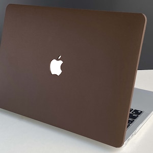 Deep Chocolate Brown Leather MacBook Case, MacBook Pro 14 2021, MacBook ...