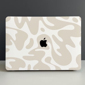 Beige Art Wave Stripes Hard Cover MacBook Case, MacBook Pro 16 Mac M1 ...