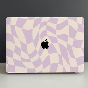 Purple Psychedelic Plaid Hard Cover MacBook Case, MacBook Pro 16 Mac M1 ...