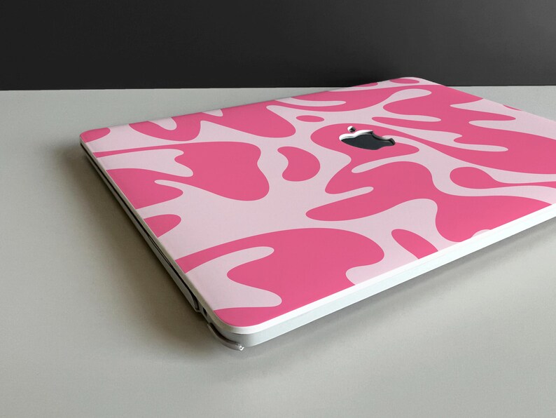 Pink Art Wave Stripes Hard Cover MacBook Case, MacBook Pro 16 Mac M1 M2 ...