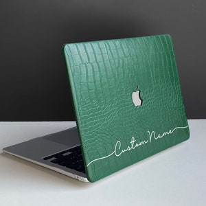 Dark Green Crocodile Pattern MacBook Case, MacBook Pro 14 2021, MacBook ...
