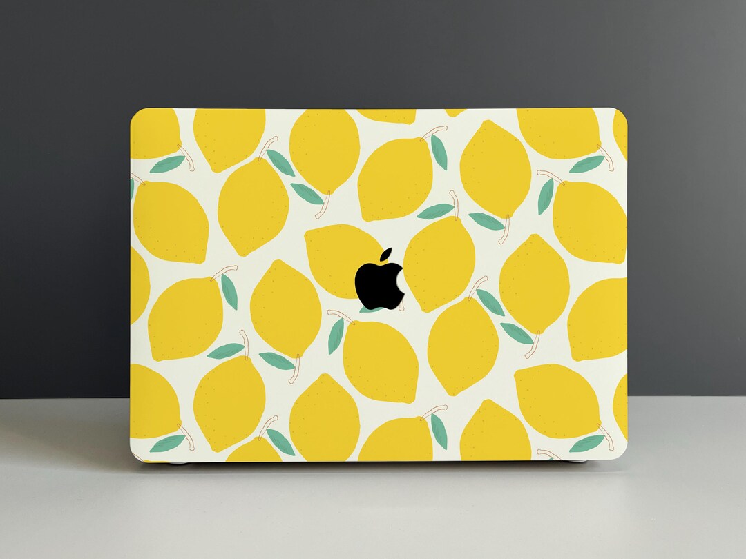 Lemon Pattern Hard Cover MacBook Case, MacBook Pro 16 Mac M1 M2 M3 A2337 A2681 A2338, MacBook ...