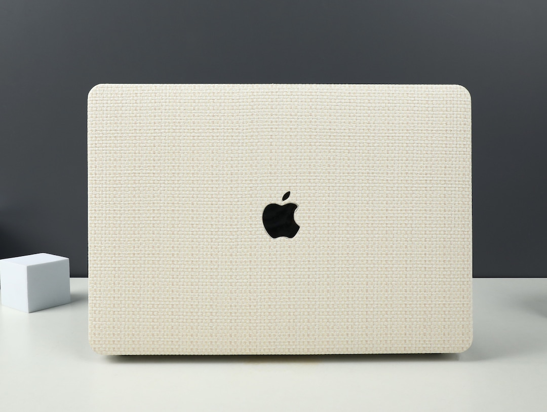Cream-colored Weave Leather MacBook Case, MacBook Pro 14 2021, MacBook ...