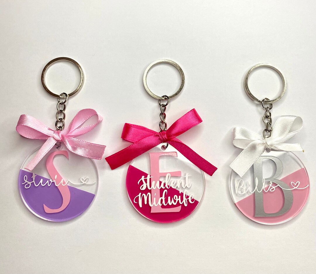 Personalised Acrylic Keyring - Etsy Österreich