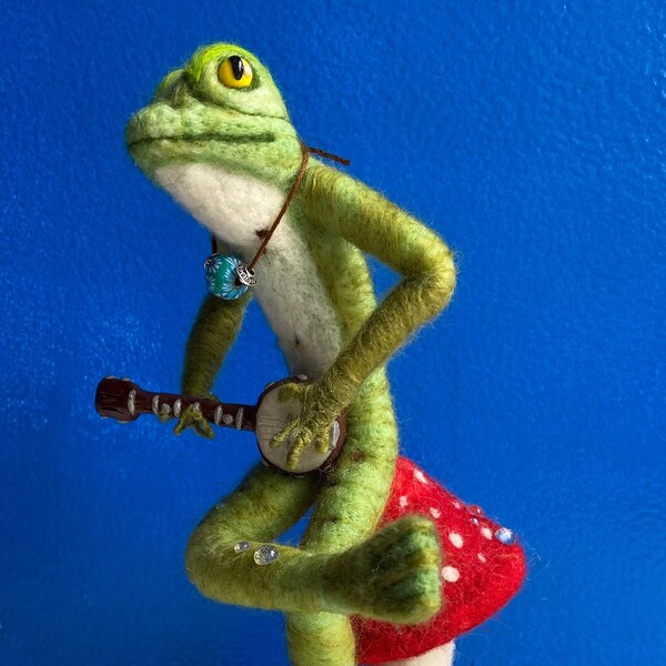 Frog Playing Banjo Mushroom - Etsy