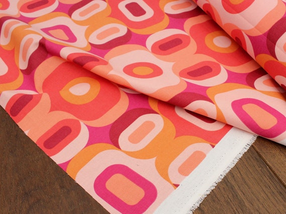 Linen Look Cotton Rich Fabric Retro 70's Style - Etsy UK