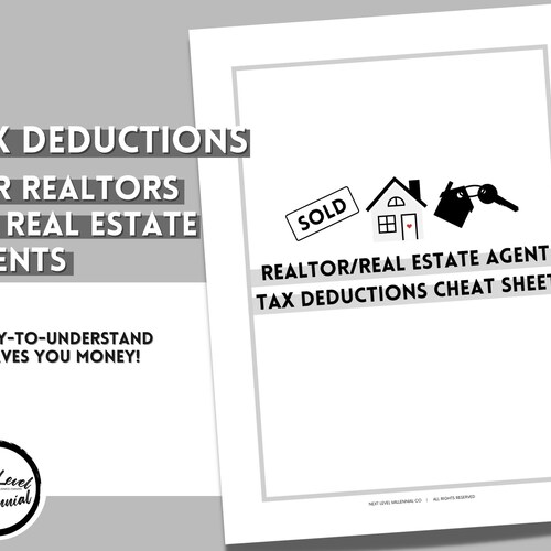 Small Business Realtor Tax Deductions Cheat Sheet Lists - Etsy