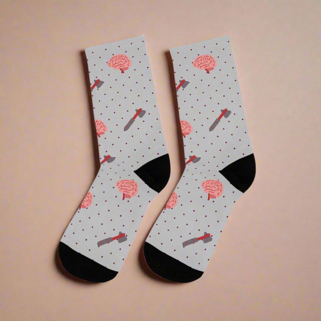Neurology Doctor Gift - Brain & Reflex Hammer Socks, Neurologist Gift ...