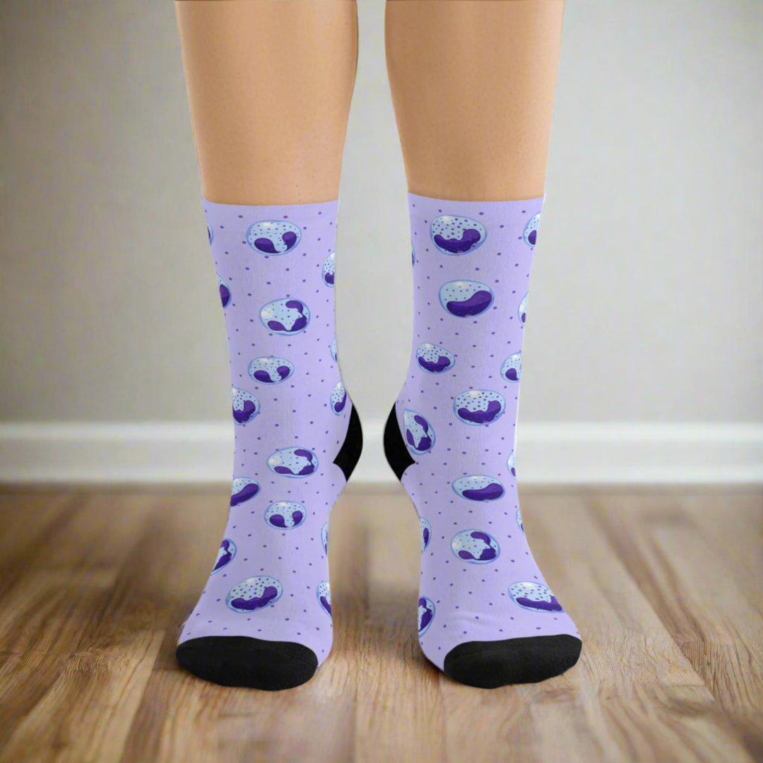 Hematologist Gift - Blood Cells Socks | Doctor Socks, Lab Tech Socks ...