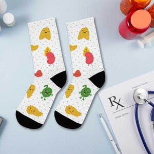 Endocrine System Socks: Thyroid, Pancreas, Adrenal Gland - Doctor Gift ...