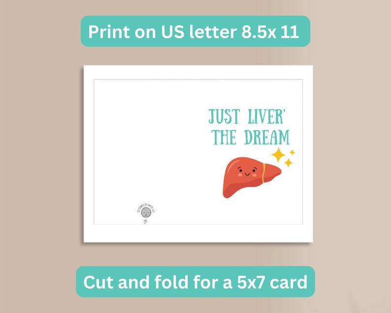 Printable Liver Transplant Card, Surgeon Gift, Match Day Card (PDF) - Etsy