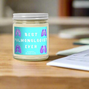 Best Pulmonologist Ever Candle, Cute Pulmonology Gift, Doctor Match Day ...
