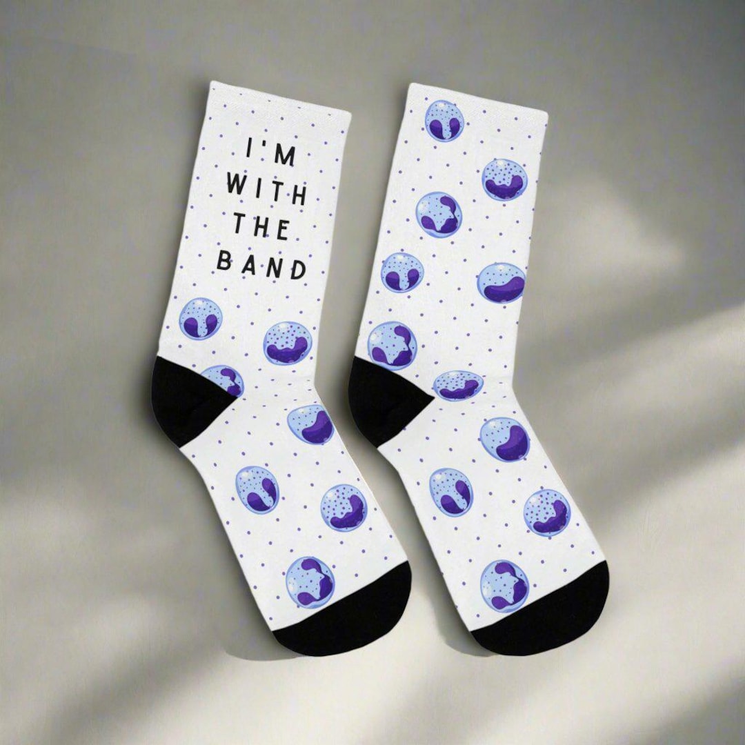 Hematology Doctor Socks, Lab Tech Socks, Microbiology Blood Cell Socks ...