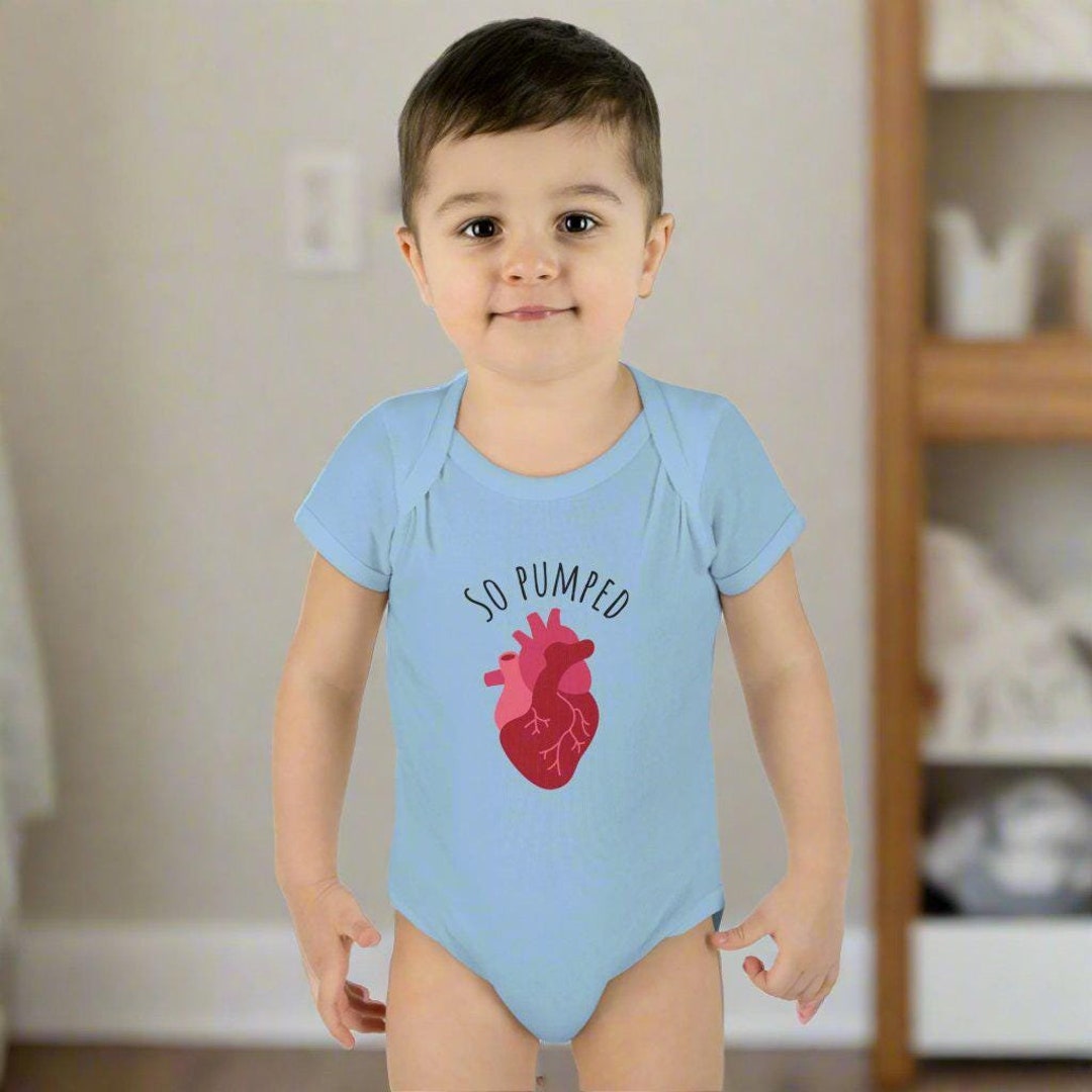 So Pumped Cardiology Baby One Piece, Medical Baby Gift, Heart Doctor ...