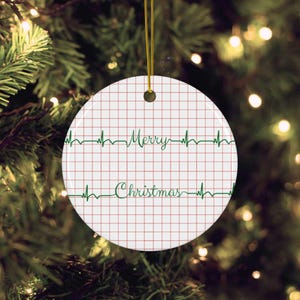 EKG Heartbeat Christmas Ornament | Cardiology Nurse Gift - Etsy