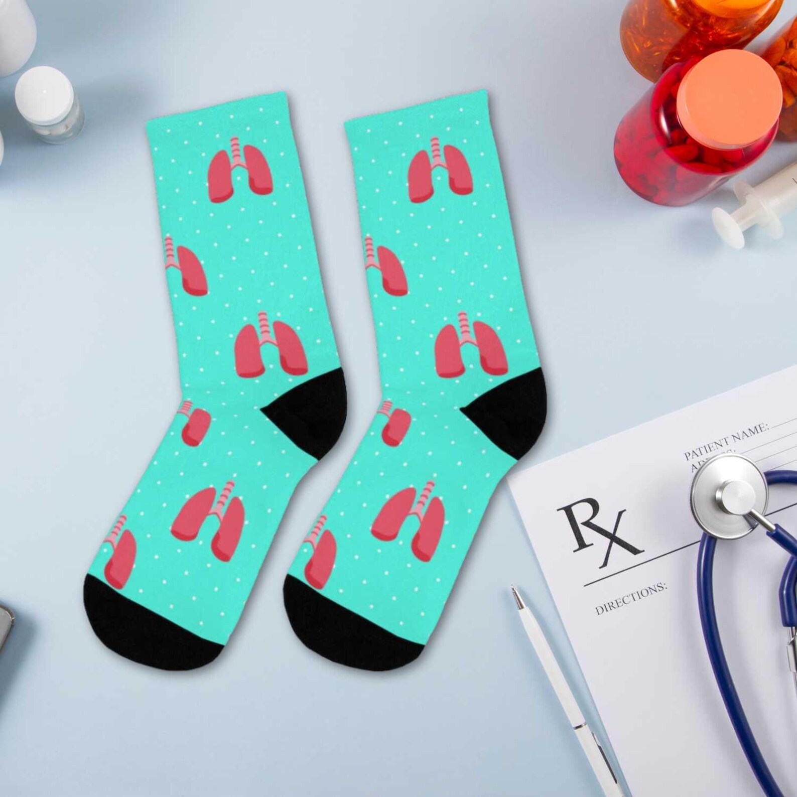 Lung Socks: Respiratory Therapist Gift, Anatomy Socks - Etsy