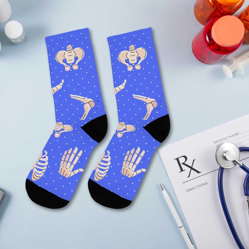 Orthopedic Surgeon Socks: Hip, Bone & Knee Anatomy - Medical Gift - Etsy.de