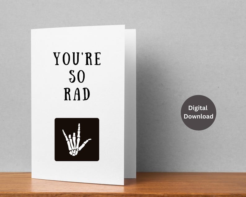 Printable 'you're so Rad' Radiologist Card (digital Download) - Etsy