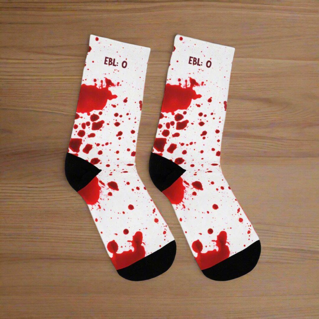 Funny Surgeon Socks - EBL: 0 Bloody Surgery Socks | Halloween OR Nurse ...