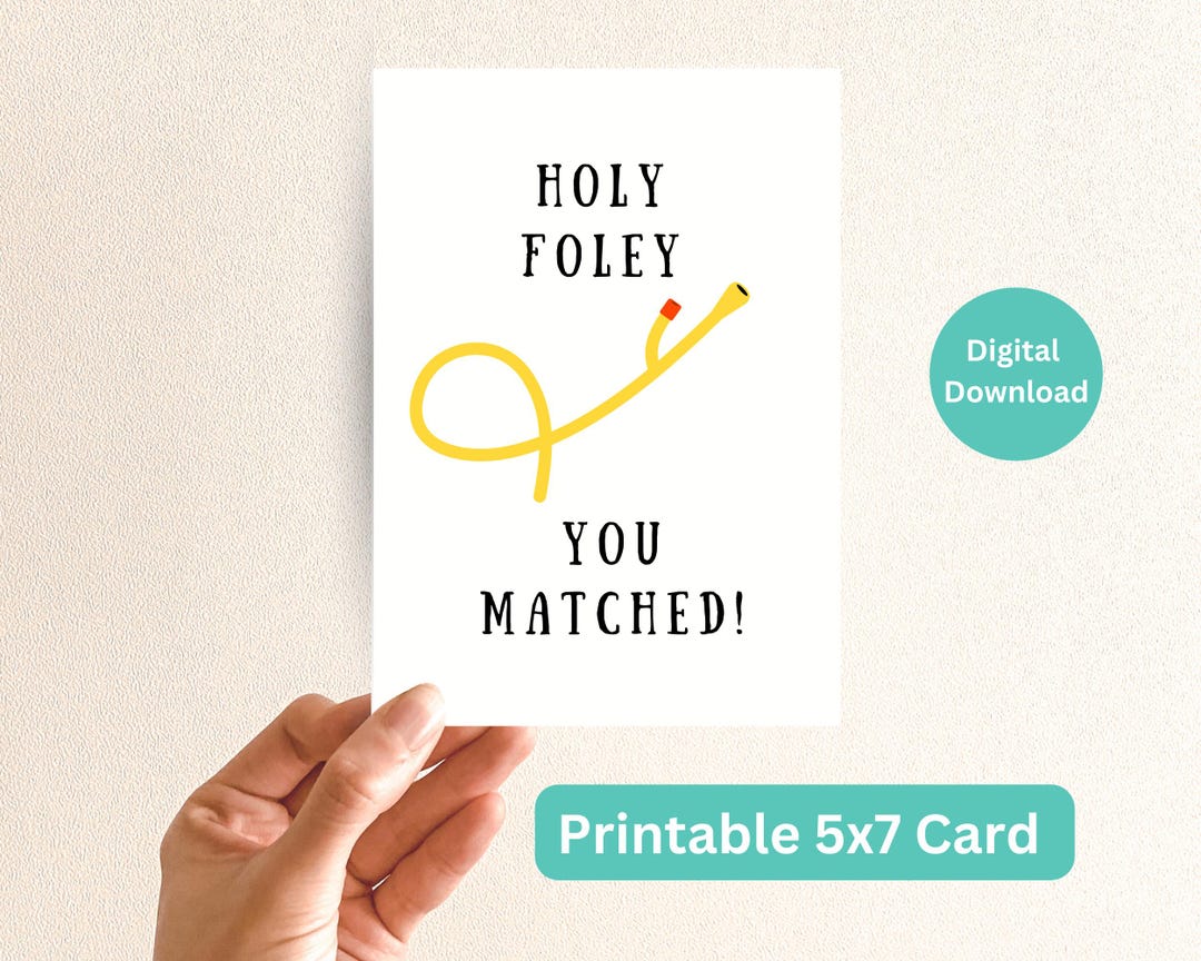 Printable Urology Match Day Card, Urologist Congrats Card, Urology ...