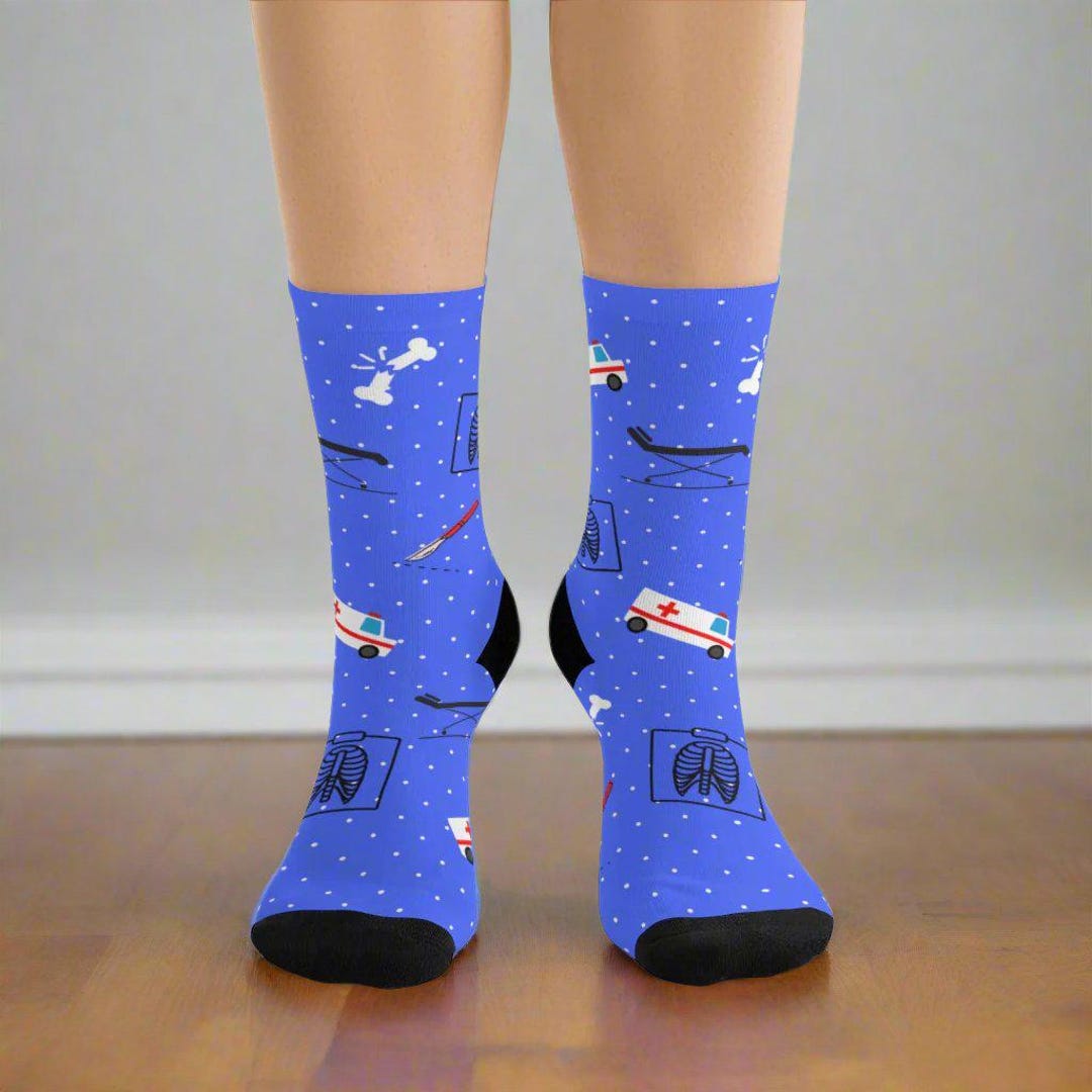 ER Doctor Gift, Emergency Medicine Socks, Trauma Surgeon Gift, ER Nurse ...