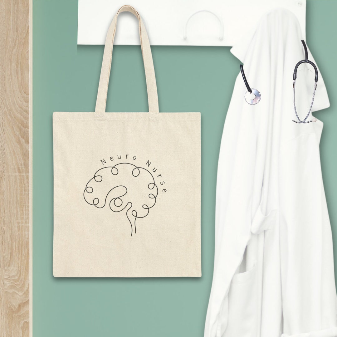 Minimalist Neuro Nurse Work Tote Bag Cute Graduation Gift for Neurology ...