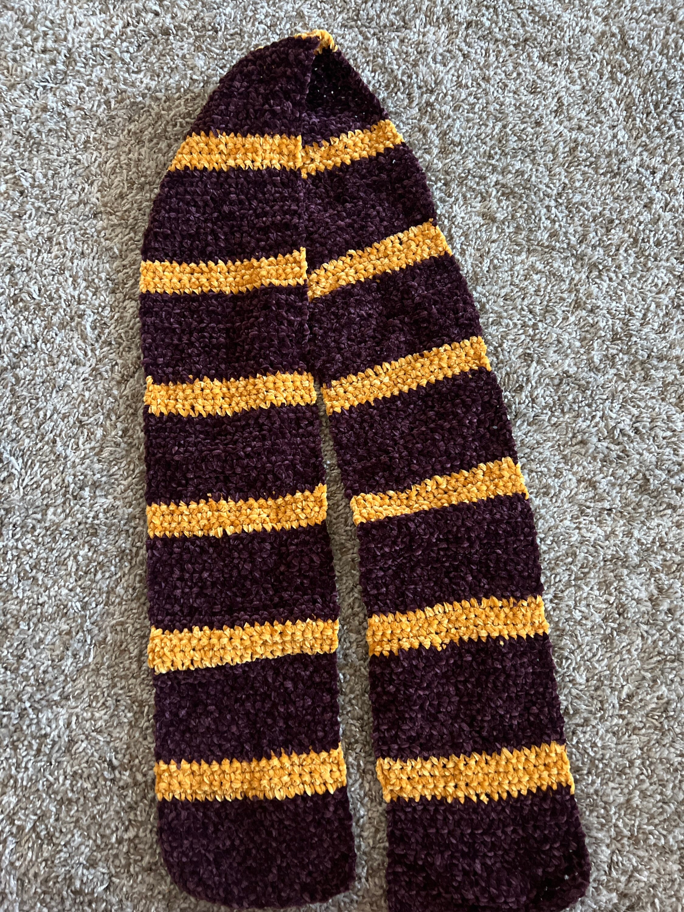 Crocheted Harry Potter Gryffindor House Scarf - Etsy