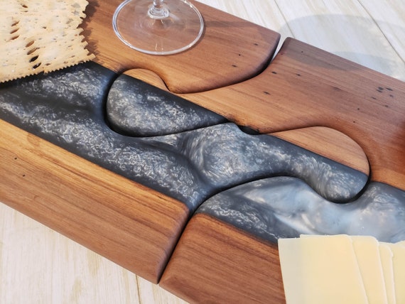 Trays & Platters Twin Interlocking/Puzzle Charcuterie Boards Kitchen ...