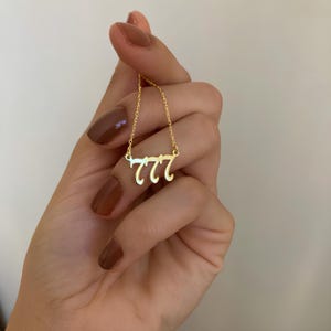 14K Gold Personalized Angel Number Necklace, Mom Birthday Necklace ...