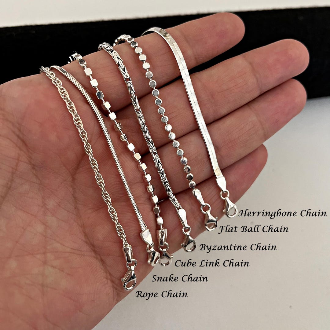 Dainty 925 Sterling Silver Chain Bracelet: Minimalist Layering Jewelry ...