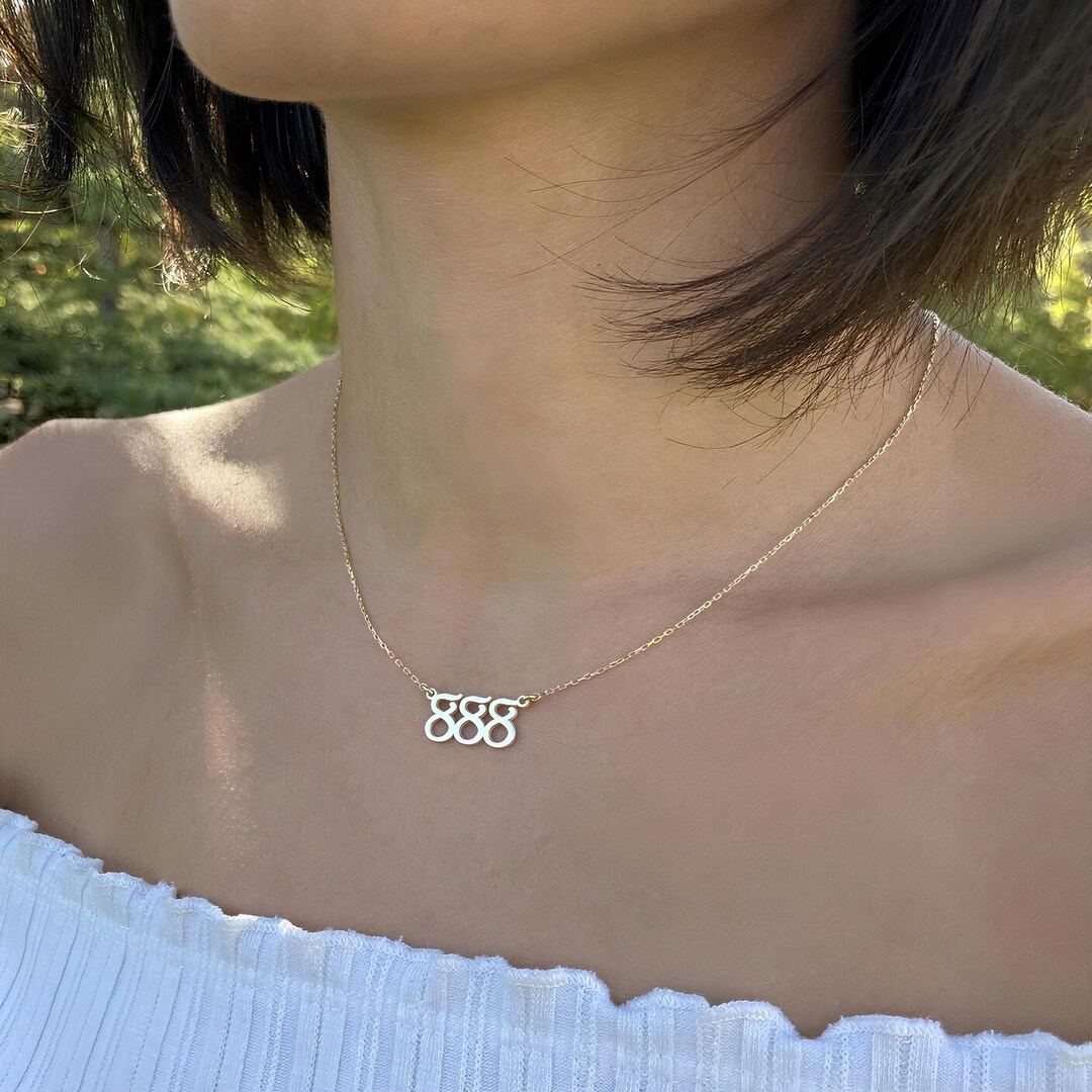Personalized Number Necklace: Custom Gold Angel Number Jewelry - Etsy