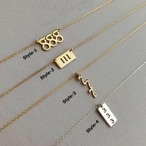 Custom Number Necklace: Gold Angel Number Jewelry - Etsy