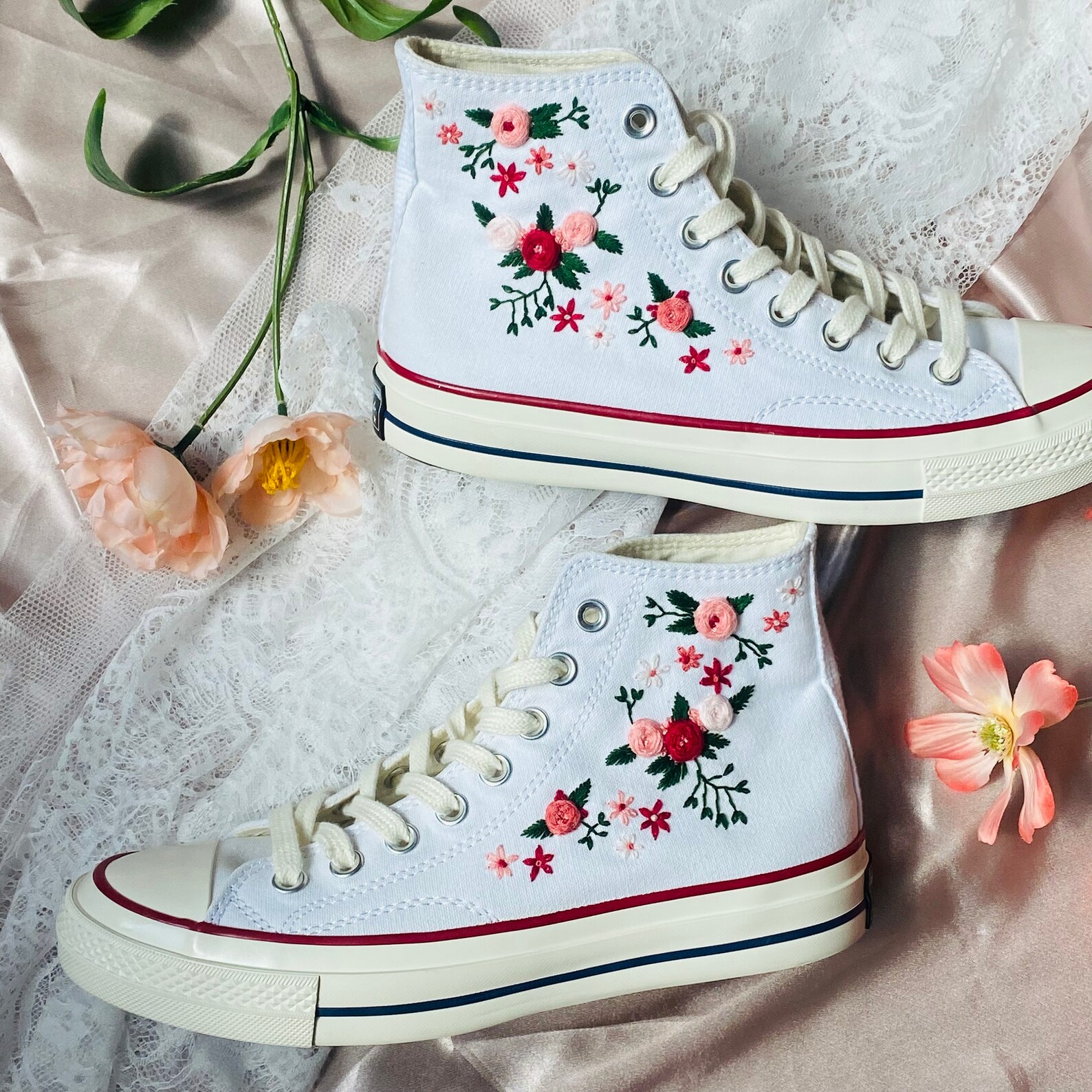 Converse Cosmic Hand Embroidery Shoes/converse Moon Hand - Etsy