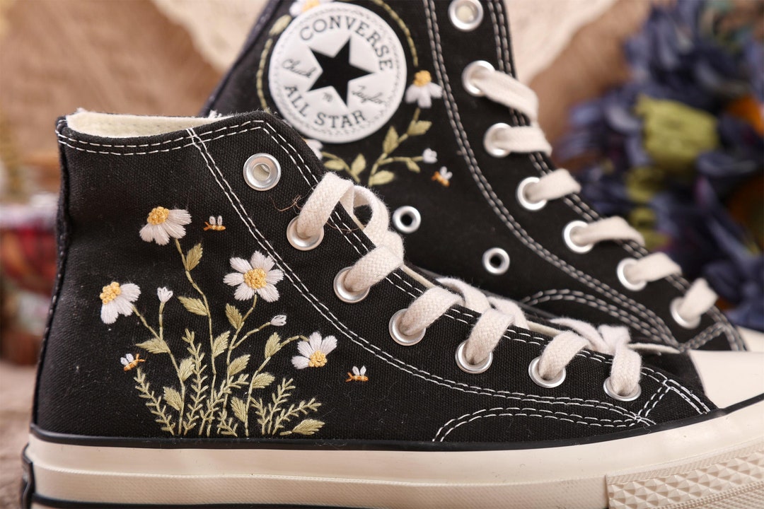 Custom Embroidered Converse High Tops/ Custom Converse Chuck Taylor ...