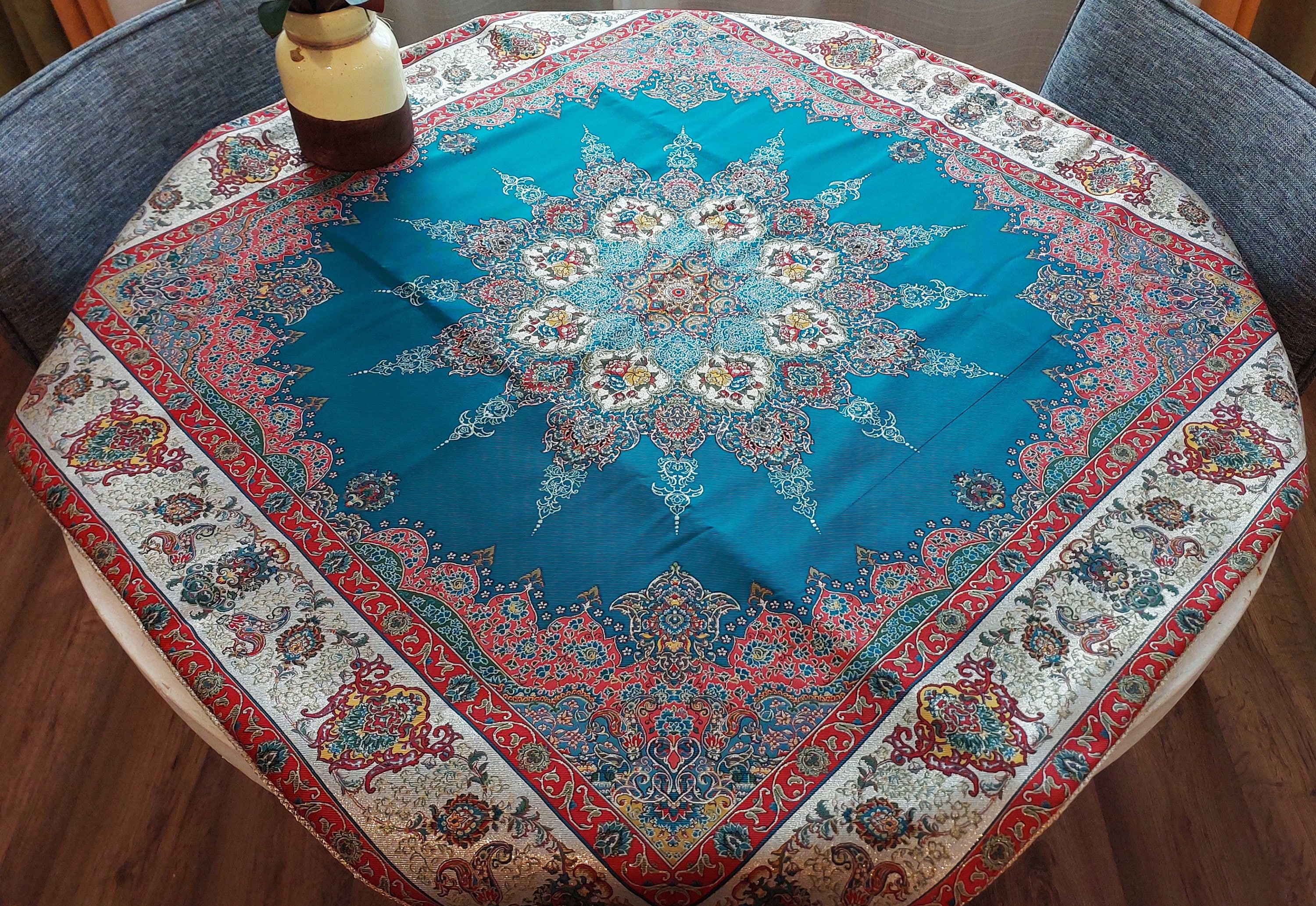 Five Color Persian Termeh Tablecloth 100100 Cm Square Persian Termeh ...