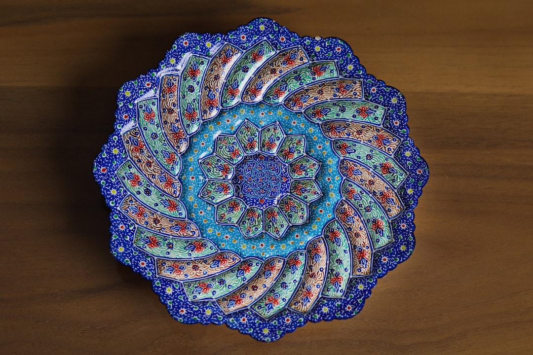 Handcrafted Minakari Copper Plate Wall Decor | 19 (cm) Diameter Hand ...