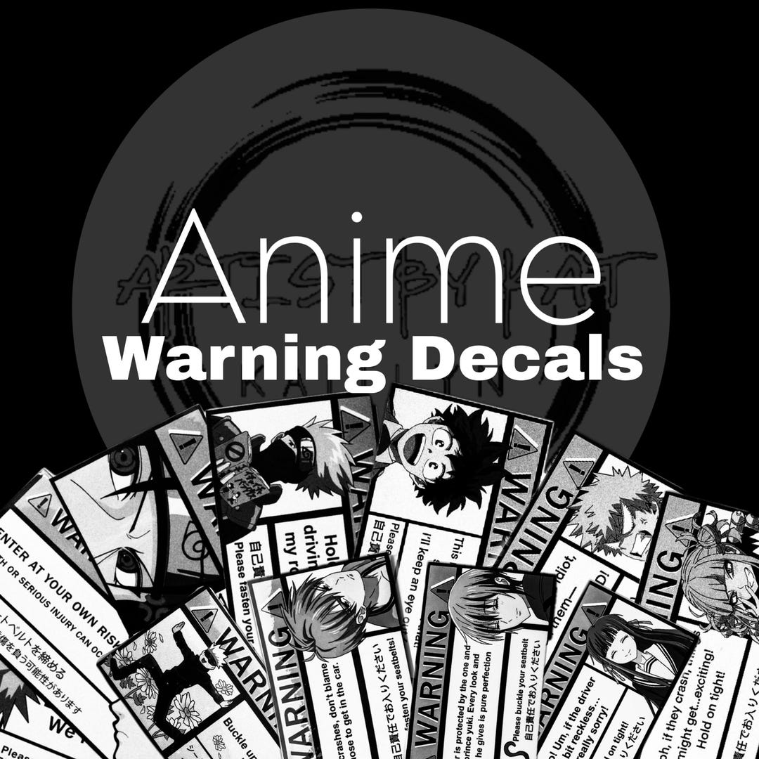 ANIME Inspired Warning Decal // Car Warning Decal // Vinyl Sticker ...