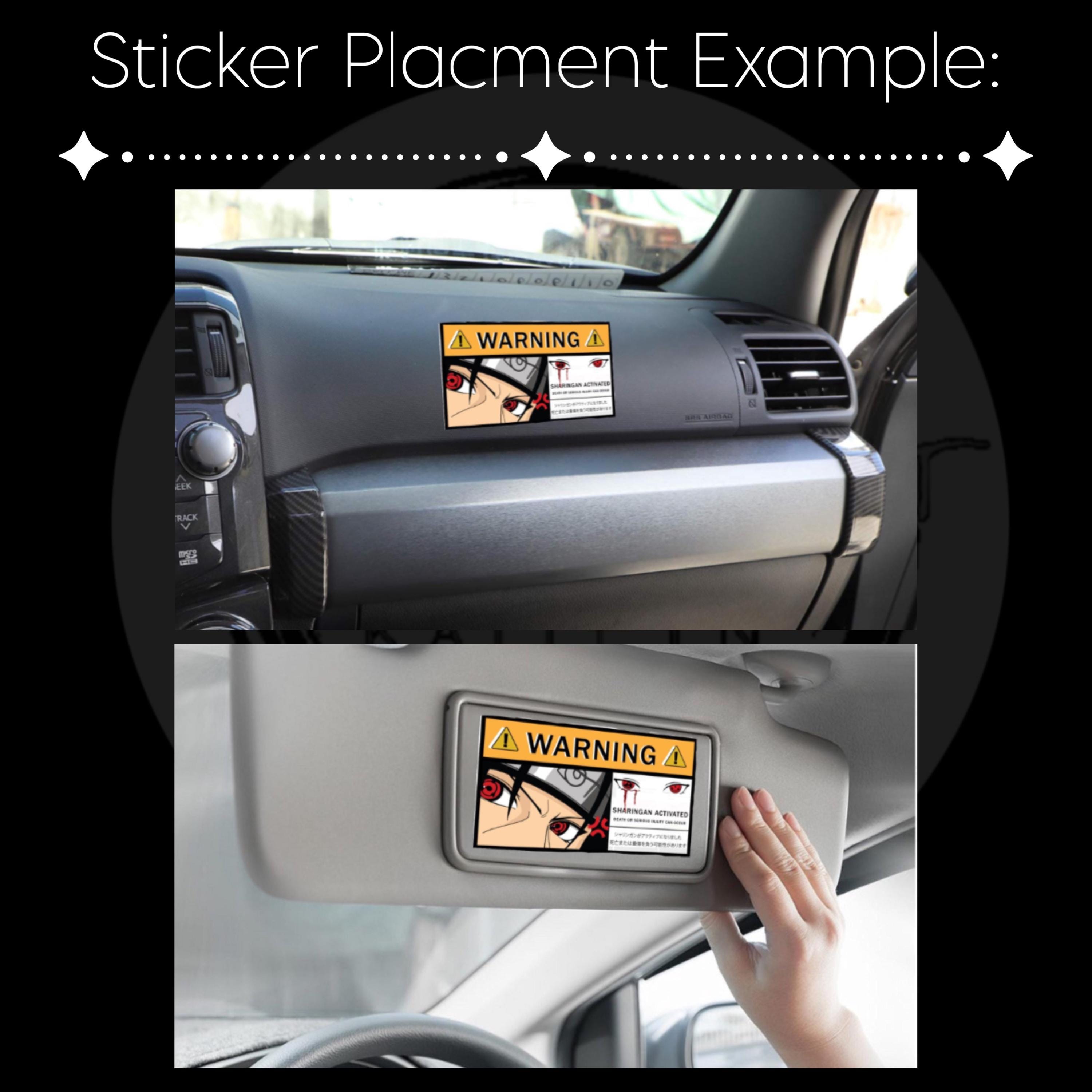 ANIME Inspired Warning Decal // Car Warning Decal // Vinyl Sticker ...